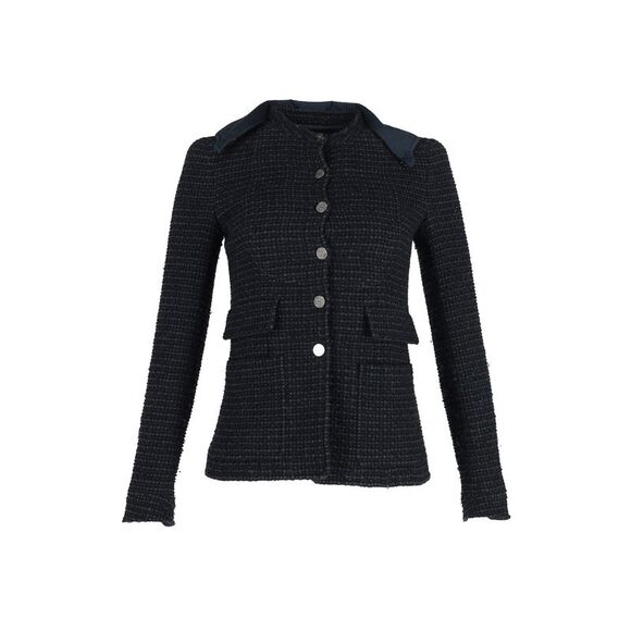 CHANEL | Jackets & Coats | Chanel Boucle Tweed Fitted Jacket With ...